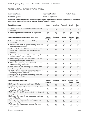 Fillable Online supervision evaluation form - PracticeWise Fax Email ...