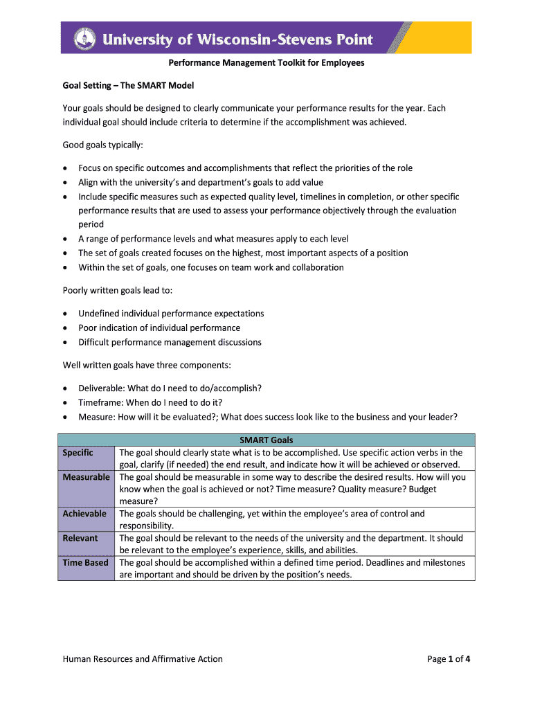 Fillable Online Performance Management Toolkit For Employees Fax Email