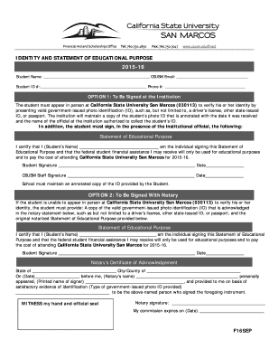 Fillable Online csusm Tel: 760 Fax Email Print - pdfFiller