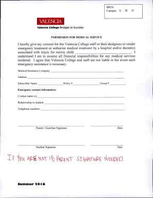 Fillable Online valenciacollege Sample Forms - Valencia College ...