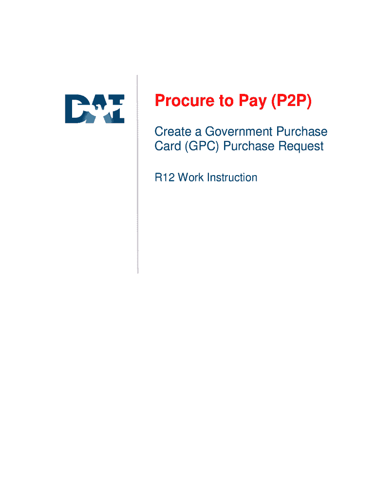 Fillable Online Procure to Pay (P2P) Fax Email Print - pdfFiller