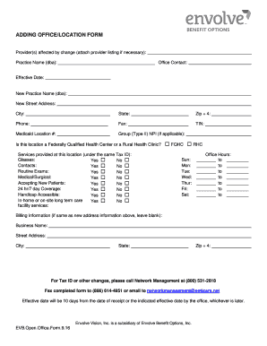 Fillable Online ADDING OFFICE/LOCATION FORM Fax Email Print - pdfFiller