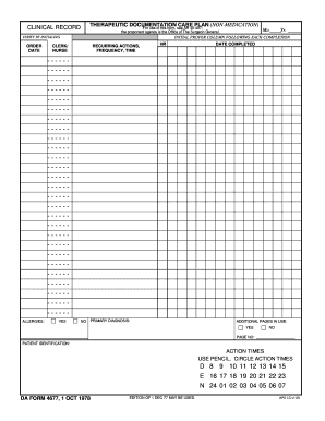 Fillable Online apd army THERAPEUTIC DOCUMENTATION CARE PLAN (NON ...
