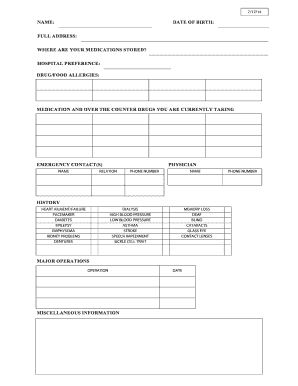 Vial Of Life Form Fillable Pdf - Fill Online, Printable, Fillable ...
