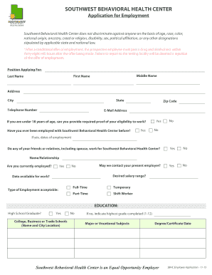 Fillable Online employee-application.pdf Fax Email Print - pdfFiller