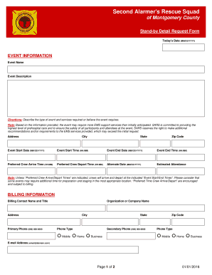 Fillable Online sars Second Alarmer's Rescue Squad Fax Email Print ...