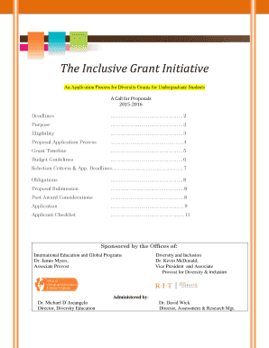 Fillable Online rit The Inclusive Grant Initiative. Student Learning ...