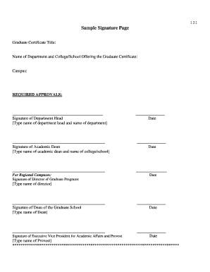 Fillable Online catalog purdue Sample Signature Page - catalog purdue ...