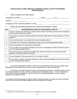 Fillable Online CIVILIAN USE OF ARMY OBSTACLE COURSE ... - Army Cadet ...