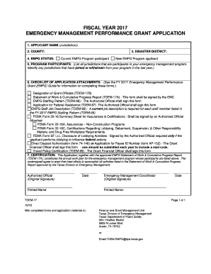 Fillable Online dps texas (TDEM-17) (PDF) - Texas Department of Public ...