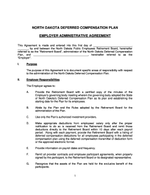 Fillable Online nd north dakota deferred compensation plan - North ...