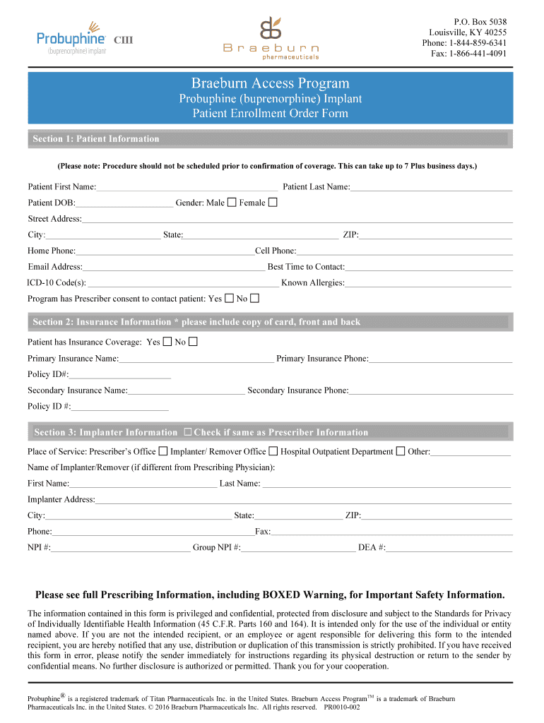 Fillable Online Braeburn Patient Order Form V4.docx Fax Email Print ...