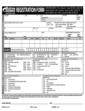 Fillable Online bates ctc At Bates Technical College - Ctc.edu Fax ...