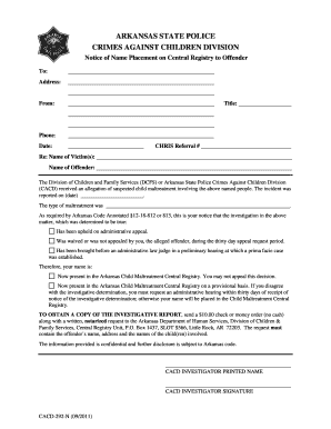 Fillable Online humanservices arkansas CFS-0292-N Fax Email Print - pdfFiller