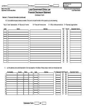 Fillable Online nj FDS Extension.doc Fax Email Print - pdfFiller