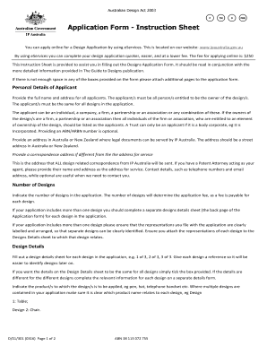 Fillable Online You can apply online for a Design Application by using ...