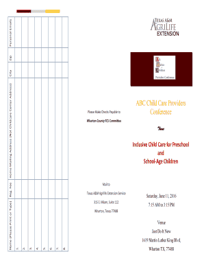 Fillable Online wharton agrilife 2016 ABC Child Care Flyer - Wharton ...