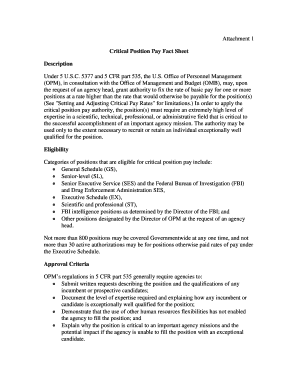 Fillable Online Critical Position Pay Fact Sheet Fax Email Print ...