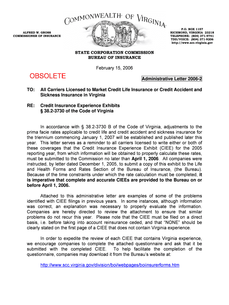 Fillable Online scc virginia obsolete - Virginia State Corporation ...