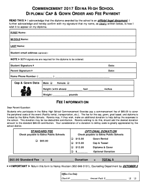 Fillable Online Commencement Data Form 2017.pub Fax Email Print - pdfFiller