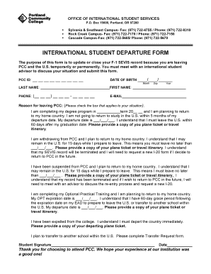 Fillable Online pcc Departure Notification Form.doc Fax Email Print ...