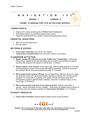 Fillable Online Navigation 101 Grade 7 Lesson 11 Fax Email Print ...
