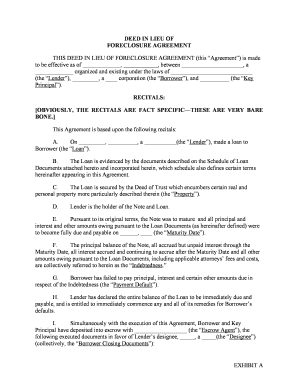 Deed In Lieu Agreement - Fill Online, Printable, Fillable, Blank ...
