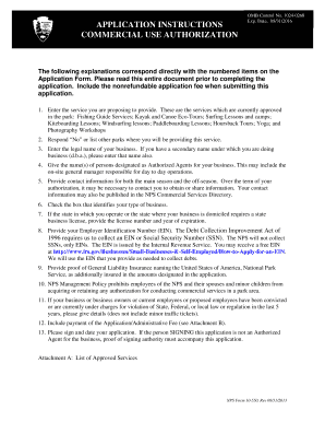 Fillable Online nps CUA Information Sheet - National Park Service - nps ...