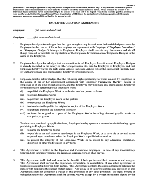 Fillable Online jetro go WARNING - This sample agreement is only one ...