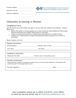 Fillable Online Chlamydia Screening in Women Fax Email Print - pdfFiller