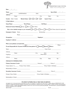 Fillable Online Date: / / Fax Email Print - pdfFiller