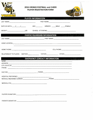 Sports Admission Form - Fill Online, Printable, Fillable, Blank | pdfFiller