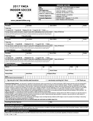 Fillable Online ymcatricities 2017 YMCA - ymcatricities Fax Email Print - pdfFiller