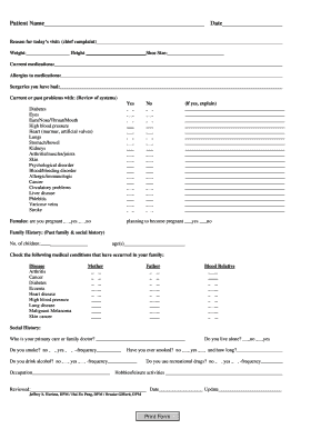 Fillable Online Pt Info sheet 2 Fax Email Print - pdfFiller