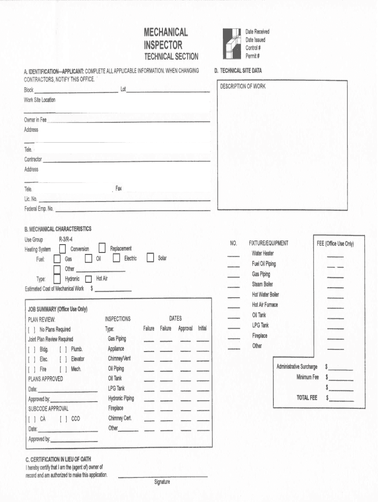 Fillable Online HVAC Permit Application - Elsmere Fax Email Print ...