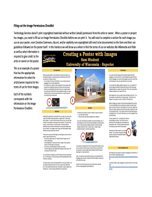 Fillable Online Filing out the Image Permissions Checklist Fax Email ...
