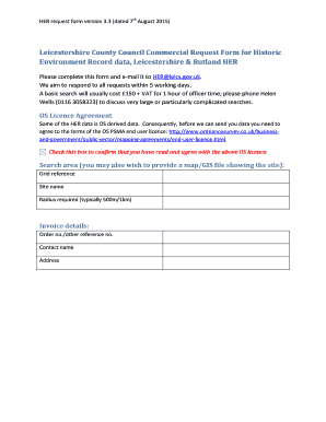 Fillable Online Historic Environment Record Request Form. Historic ...