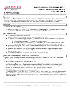 Fillable Online montclair cpt application.doc - montclair Fax Email Print - pdfFiller