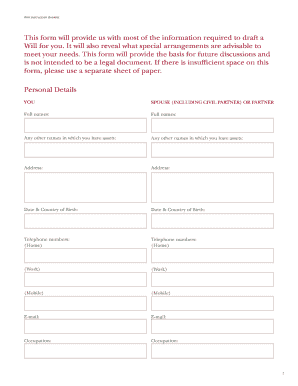 Fillable Online Will Instruction Booklet - Adams and Remers Fax Email Print - pdfFiller