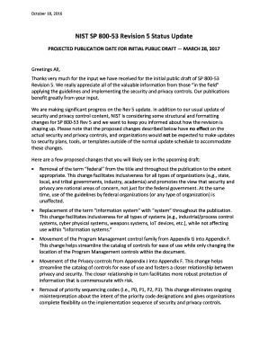 Fillable Online NIST SP 800-53 Revision 5 Status Update Fax Email Print ...