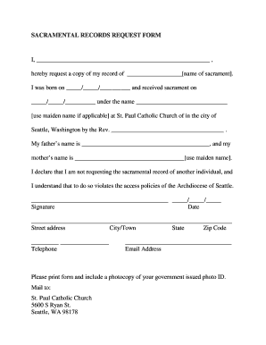 Fillable Online sacramental-records-request-form.pdf Fax Email Print ...