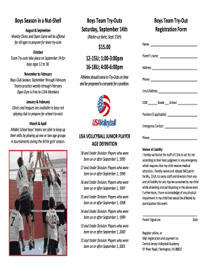 Fillable Online frsd k12 nj Boys Season in a Nut-Shell Boys Team Try ...