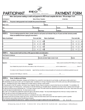 Fillable Online Participant Payment Form.xls Fax Email Print - pdfFiller