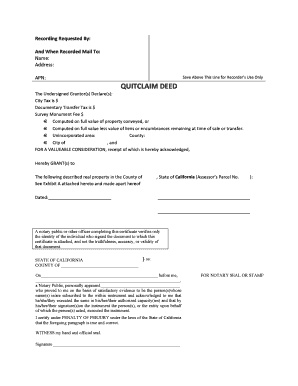 Fillable Online quitclaim deed - North Coast Title Co. Fax Email Print - pdfFiller