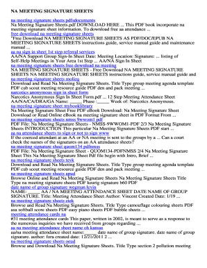 Fillable Online odgc na meeting signature sheets. Download Free na ...
