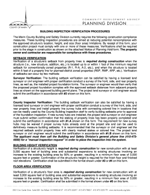 Fillable Online BUILDING INSPECTION VERIFICATION PROCEDURES Fax Email ...