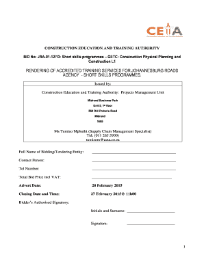 Fillable Online Terms of Reference JRP Short Skills - Ceta Fax Email ...