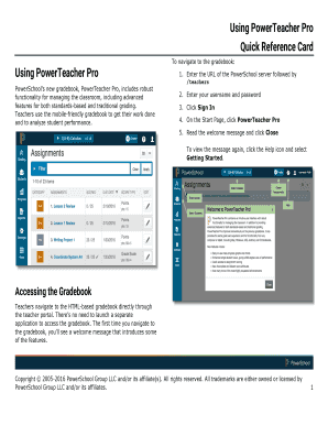 Fillable Online PowerSchool's new gradebook, PowerTeacher Pro, includes robust Fax Email Print ...