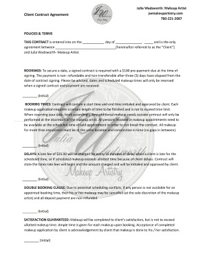 Fillable Online Client Contract Agreement Fax Email Print - pdfFiller