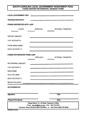 Fillable Online treasurer sc TRANSACTION FORM-QED-internet.xls Fax ...